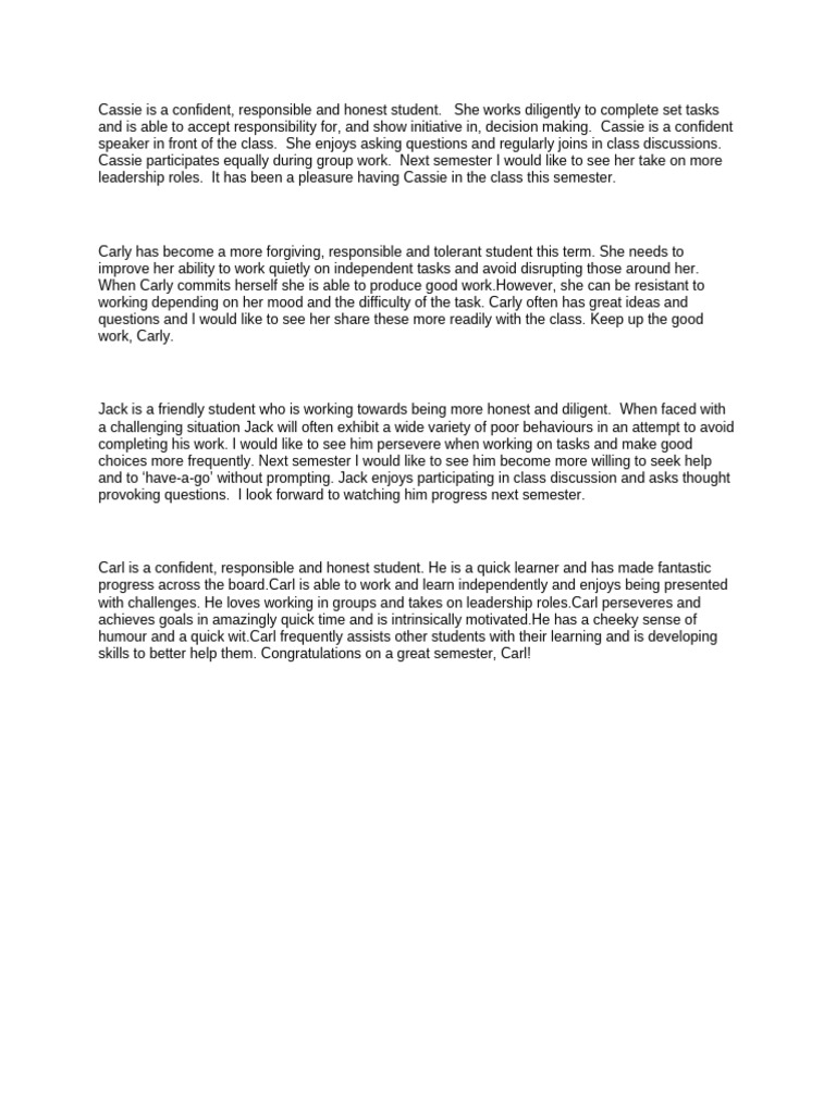 Student Progress Reports Summary | PDF