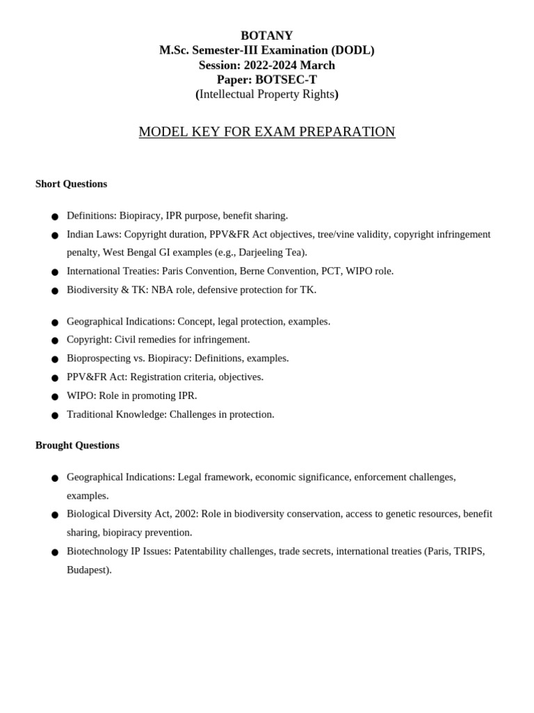 Model Key IPR | PDF