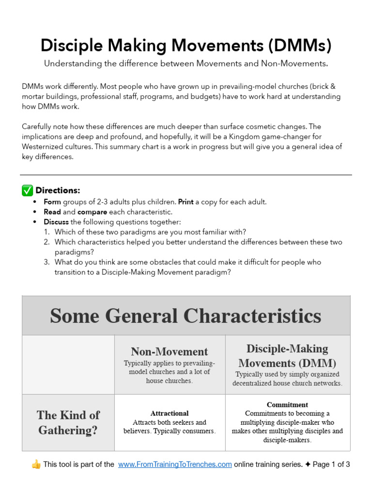 DMM vs. Non-Movement Churches Explained | PDF | Jesus | Christian ...