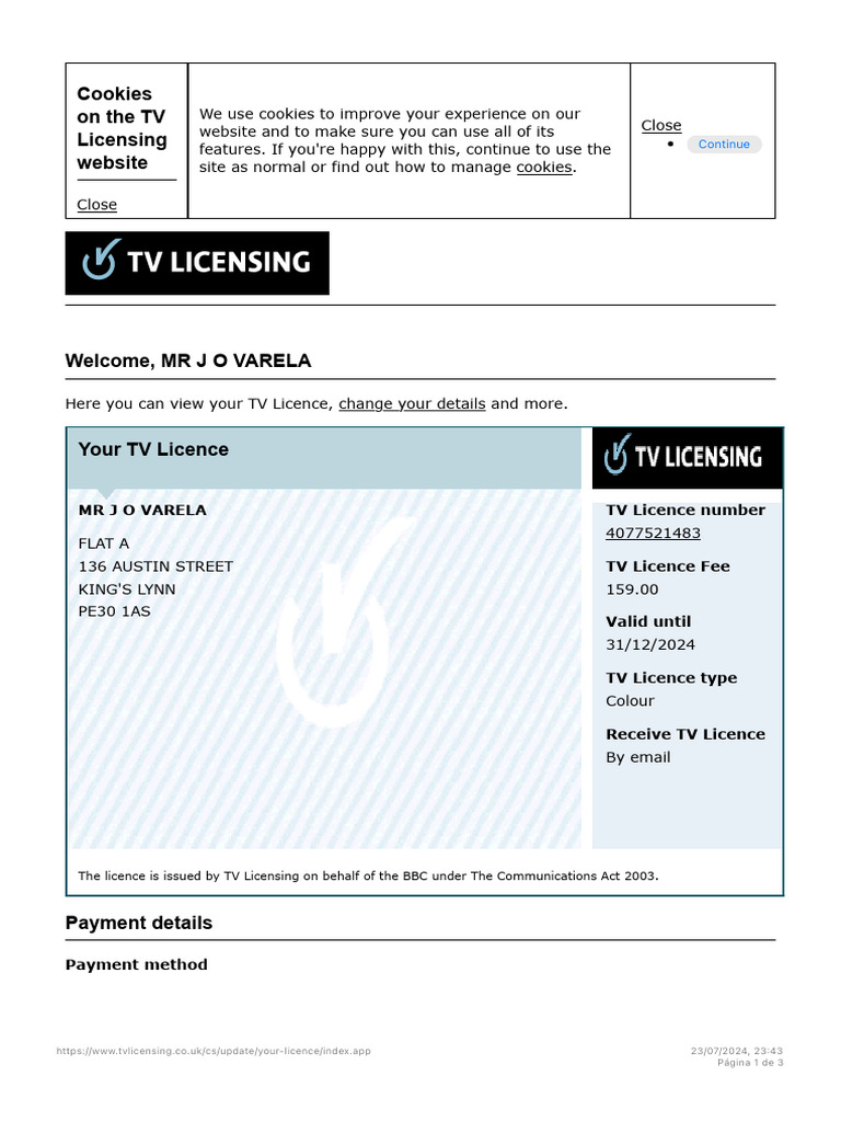 Your TV Licence - TV Licensing ™ | PDF | License
