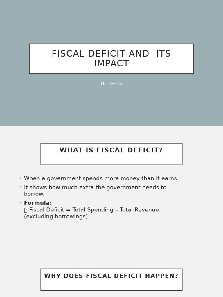 Fiscal Deficit and Its Impact | PDF