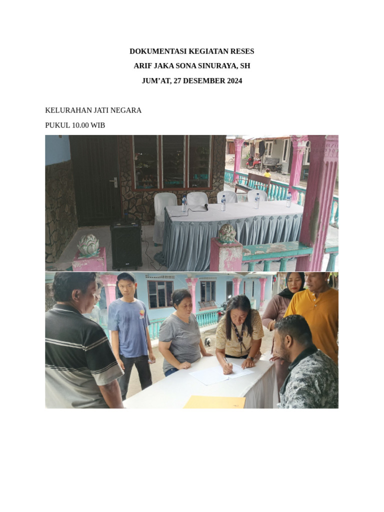 JakaSona_DOKUMENTASI KEGIATAN RESES | PDF