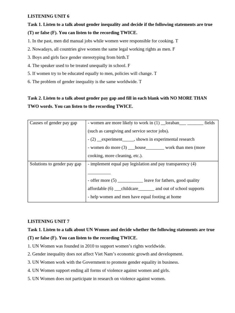 Revision-Listening Units 6-10 SV | PDF | Climate Change | Greenhouse Gas
