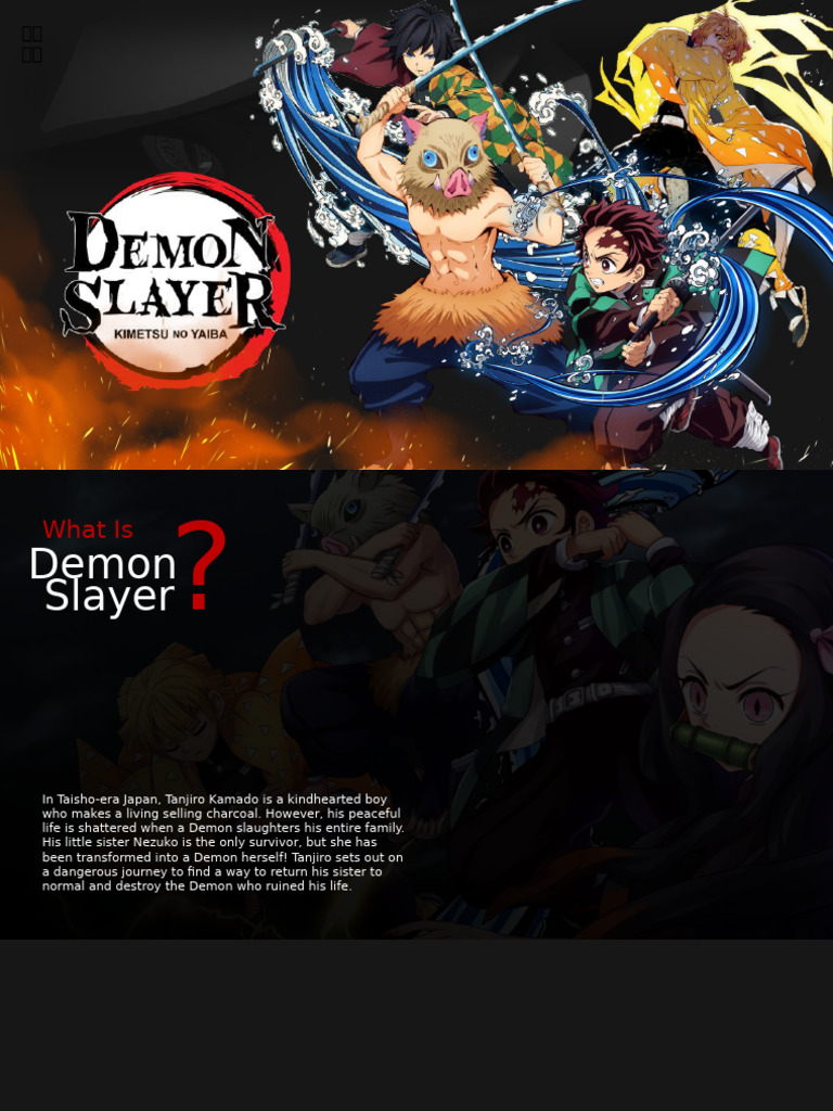 Demon Slayer Anime PowerPoint Template | PDF