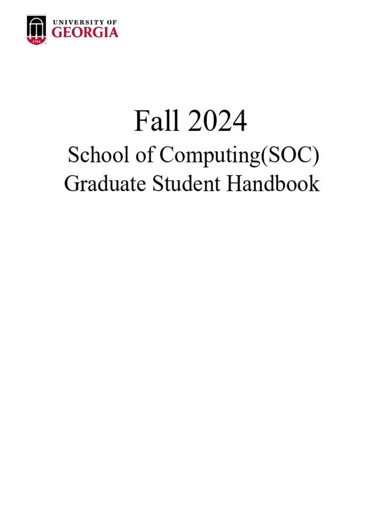 CS Graduate Student Handbook - Fall 2024. Final | PDF | Thesis | Teaching Assistant
