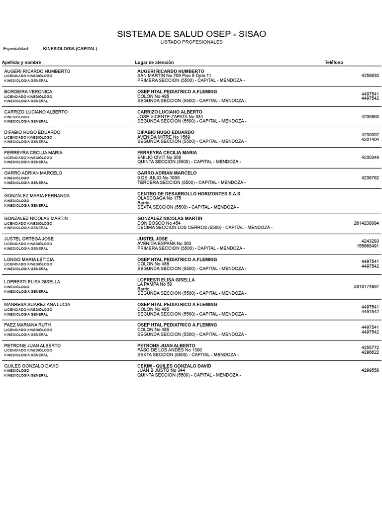 Cartilla Kinesio - OSEP Mendoza | PDF | Cuidado de la salud ...