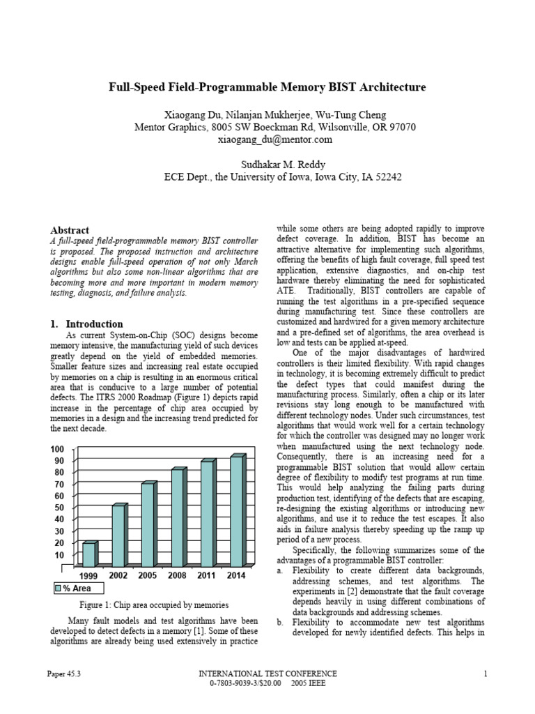 Full-Speed Programmable Memory BIST | PDF | Dynamic Random Access ...