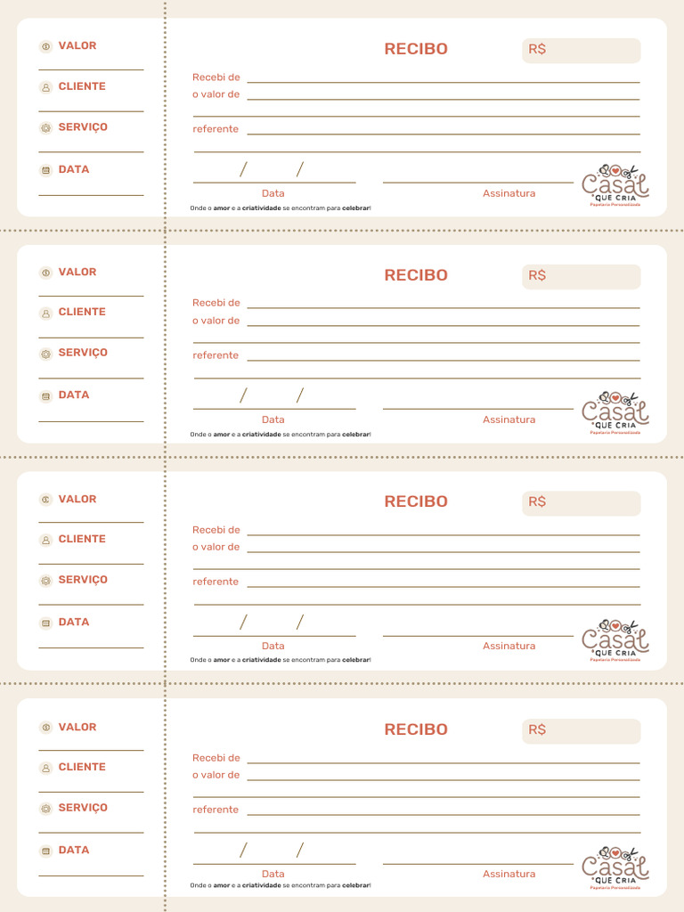 Talão de Recibo Personalizado | PDF