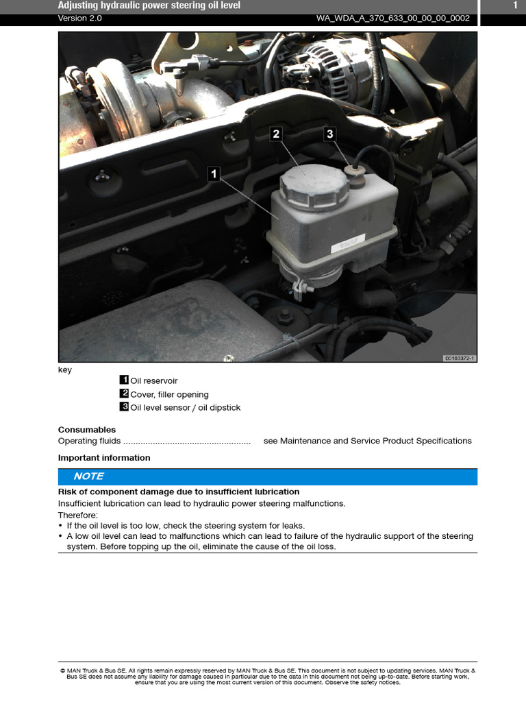 Hydraulic Power Steering Oil Level Guide | PDF | Truck | Oil