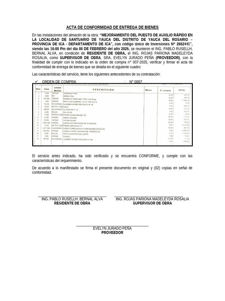 Acta #01 - Oc-07 | PDF