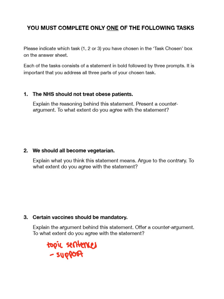 BMAT Marathon Section 3 Simulation Test (Model Answers) | PDF | Diet ...