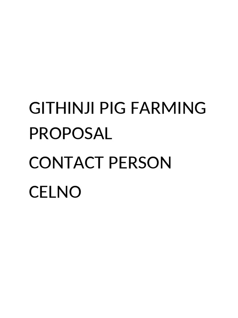 Comprehensive Pig Farming Guide | PDF | Pig | Cereals