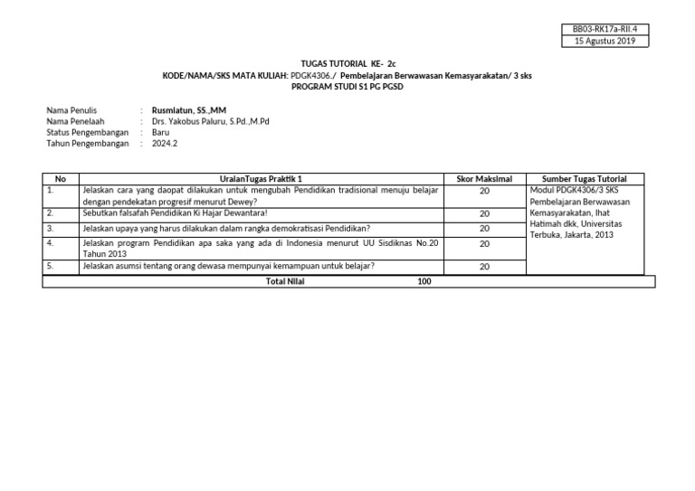 Uraian Tugas PRAKTEK 2c | PDF