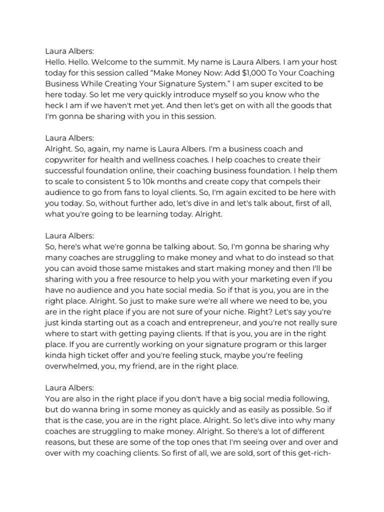 Laura Albers - How To Add $1k To Your Business While Creating Your ...