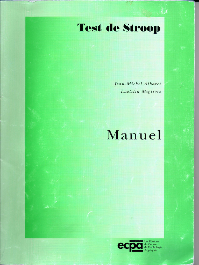 Stroop - Manuel | PDF