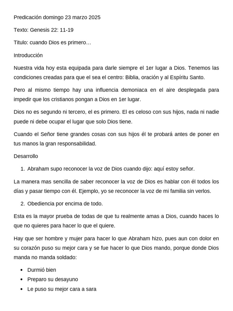Cuando Dios Es Primero | PDF | Abrahán | Dios