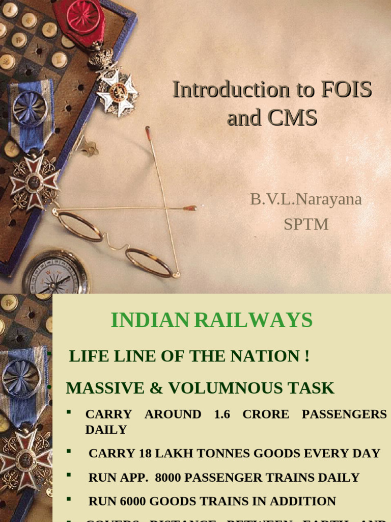 Overview of FOIS and CMS Systems | PDF | Train | Rail Freight Transport