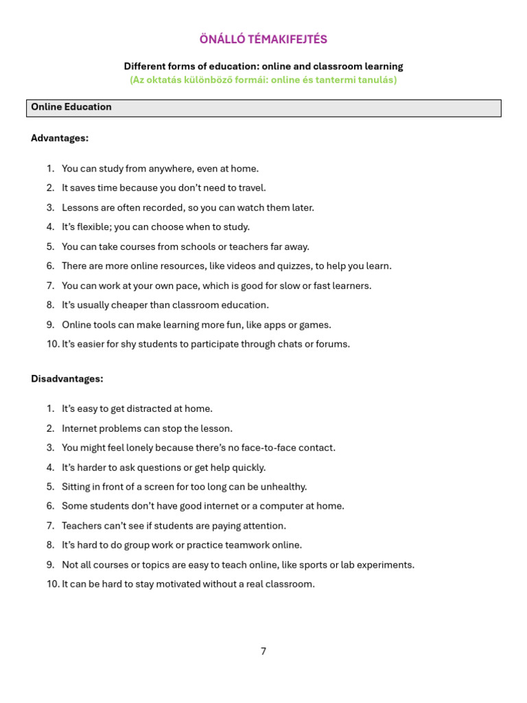 ILT Different Forms of Education | PDF | Classroom | Teachers