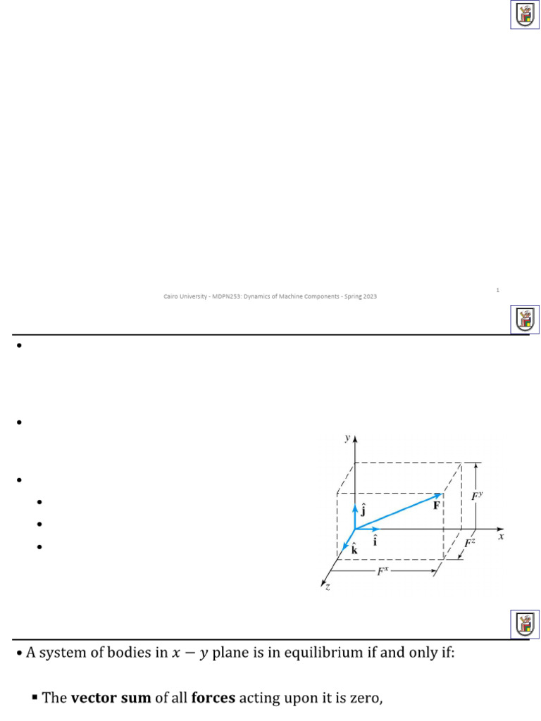 Lec 1,2 Static force analysis | PDF | Force | Machines