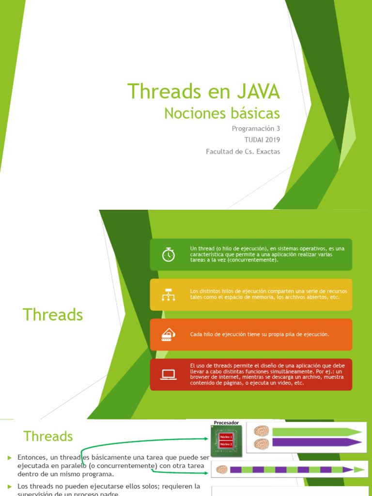 Clase 9 - Threads en JAVA | PDF | Hilo (Computación) | Java (lenguaje de programación)