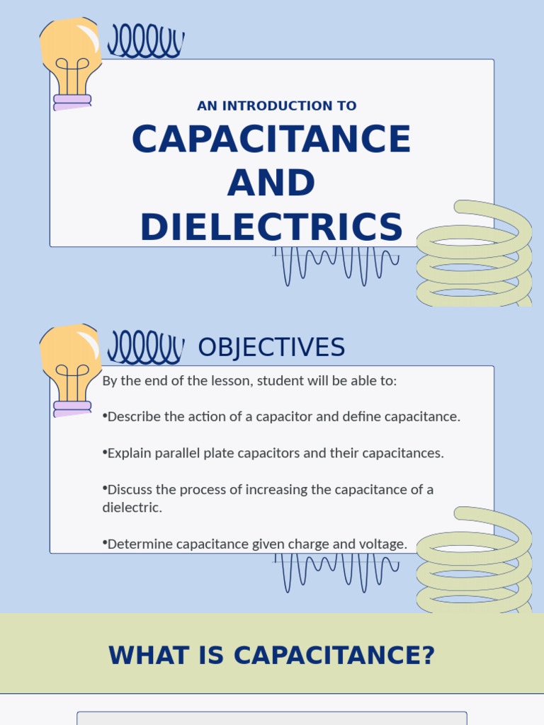 Capacitance and Dielectrics | PDF | Capacitance | Capacitor
