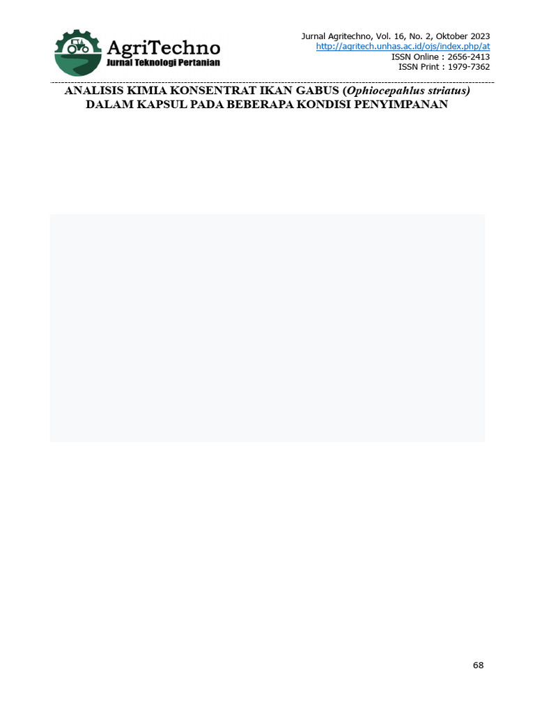 Analisis Kandungan Kimia Konsentrat Ikan Gabus Dalam Kapsul | PDF