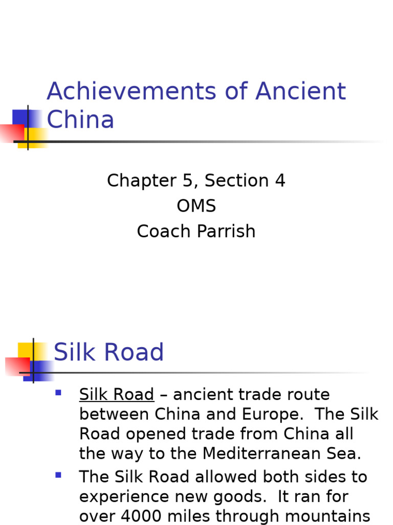Achievements of Ancient China | PDF
