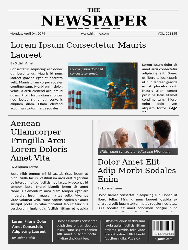 A4 Blank Newspaper Template PDF | PDF