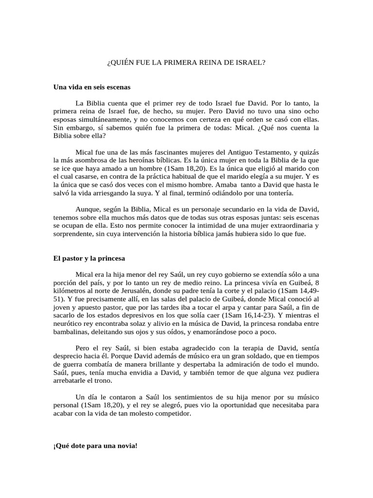 34 Mical Reina | PDF | David | Saulo