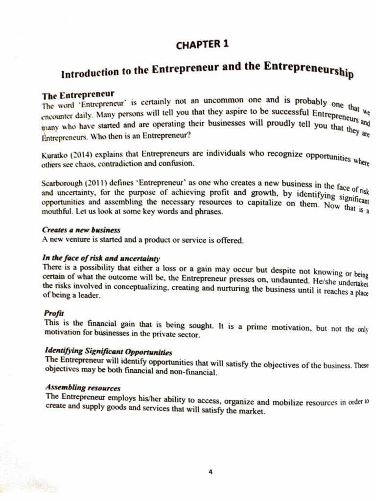 Entrepreneurship Module 1 | PDF