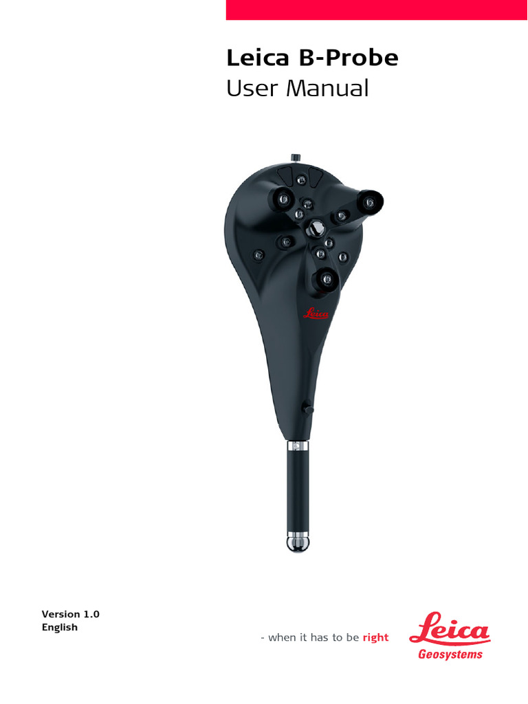 Leica B-Probe User Manual V1.0.0en | PDF | Battery Charger | Safety