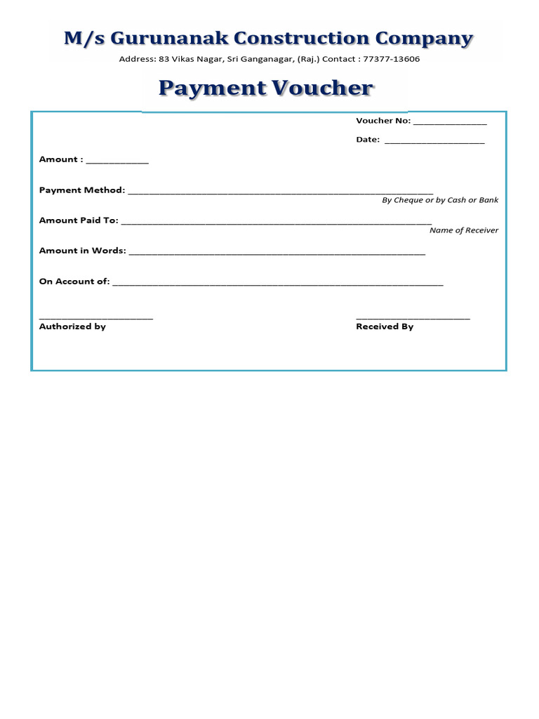 Payment Vouche GCC | PDF