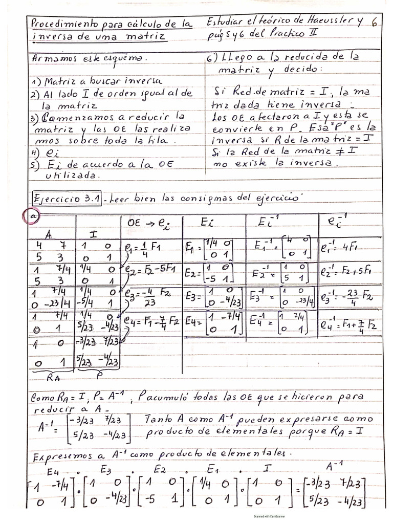 3 - Clase Practica 5 - Ej 3.1 Mat Inversas (Pr2) | PDF