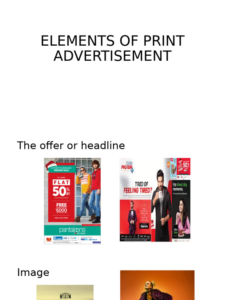 Key Elements of Print Ads | PDF