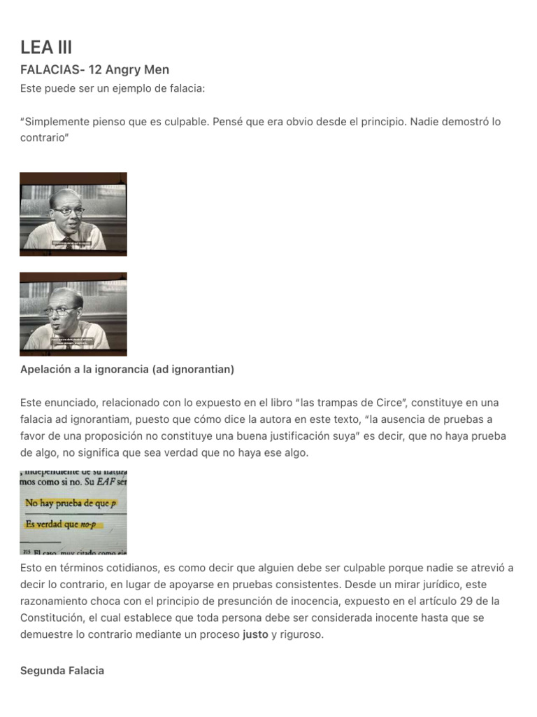 LEA III - Compressed | PDF | Falacia