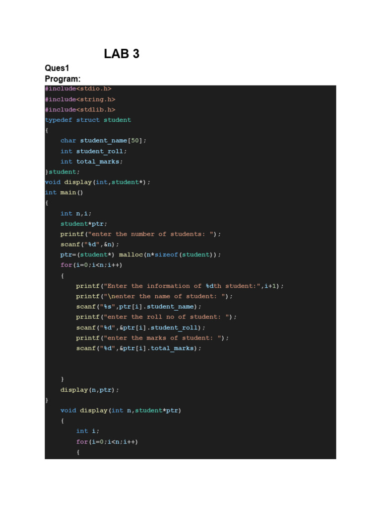 (Piryanka) .Cs c11 Lab3 | PDF | Object Oriented Programming | Computer ...