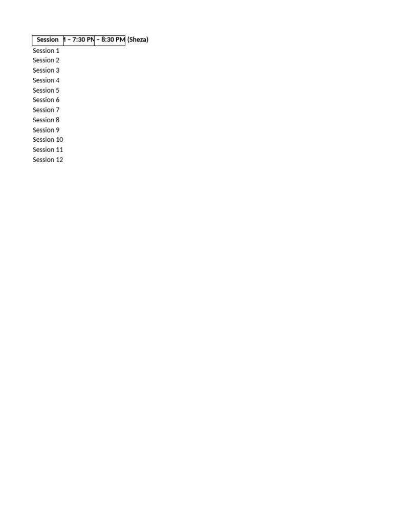 Simple ICT Weekly Class Timetable | PDF