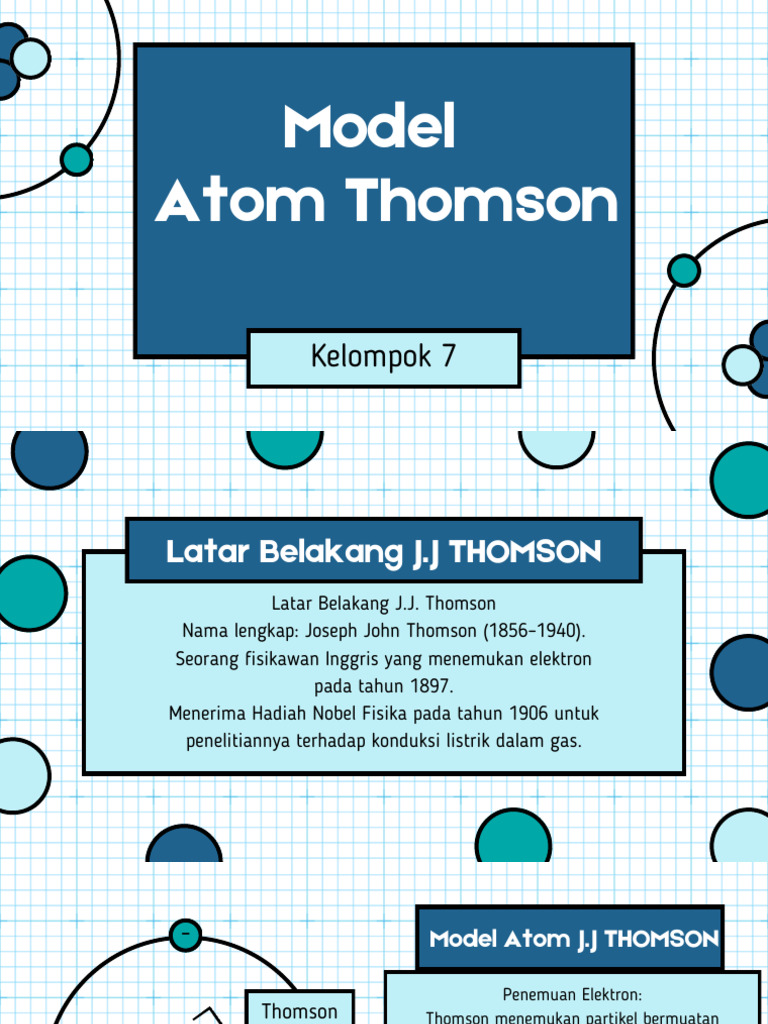 Model of The Atom Lesson Presentation in A Blue Bold Style PDF | PDF