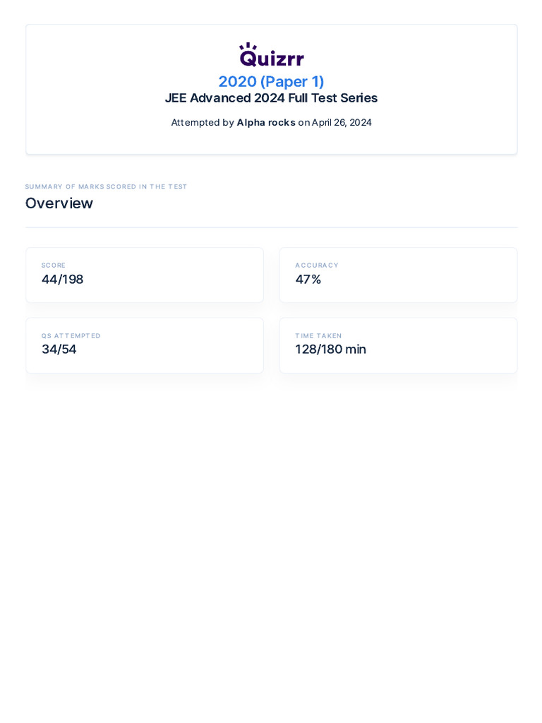 662b4cf9ea635e19b127d3e8 Quizrr | PDF | Force | Physical Sciences