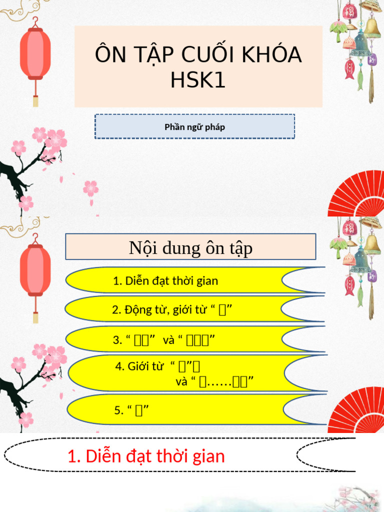 PPT HSK1 ÔN THI CUỐI KHÓA | PDF