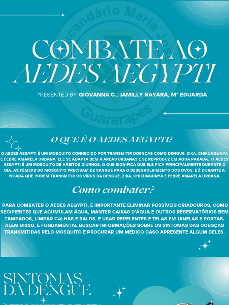 Combate Ao Aedes Aegypti | PDF | Febre amarela | Doenças de animais