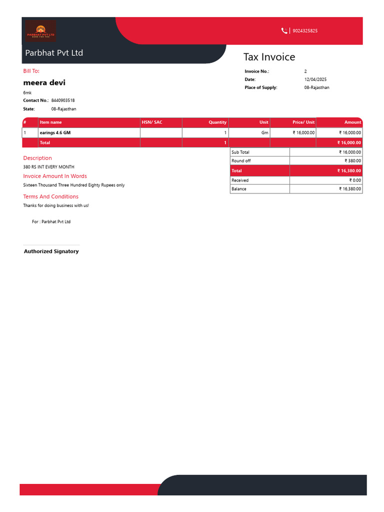 Tax Invoice - 2 - 12 - 04 - 25 | PDF