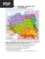 Kartkówka Geografia KL 7 Dział 1 | PDF