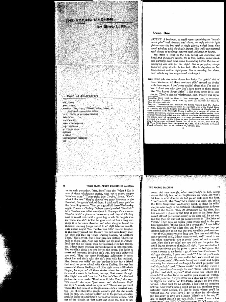 The Adding Machine | PDF