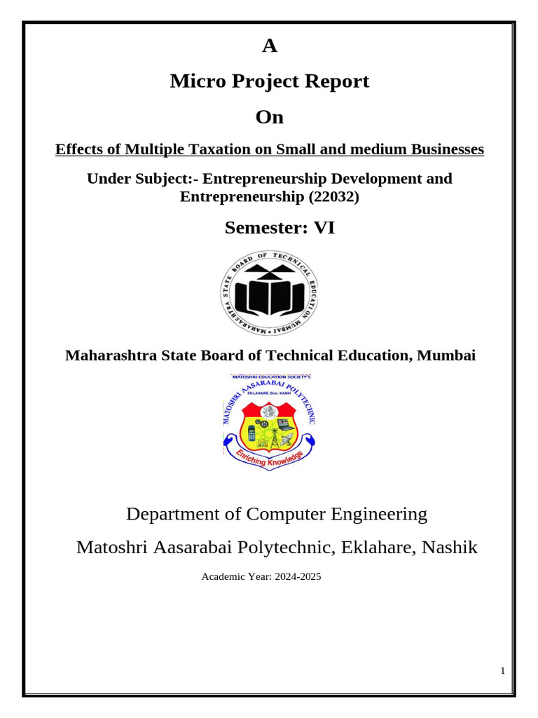 EDE Microproject Pranil Shirsath | PDF | Taxes | Capital Gains Tax