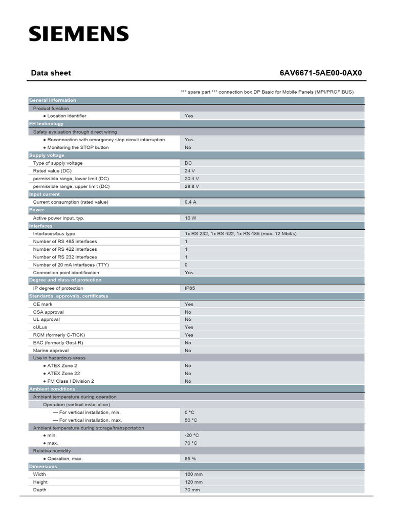 6AV66715AE000AX0 Datasheet en | PDF | Computer Engineering | Electronics