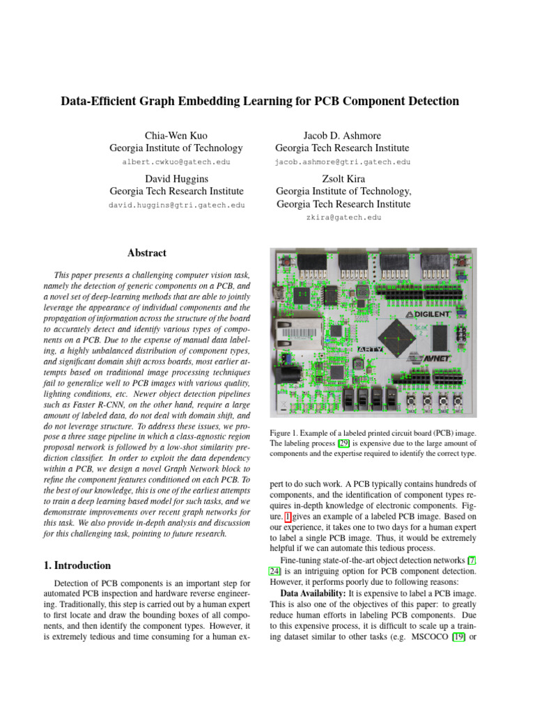 Data-Efficient Graph Embedding Learning For PCB Component Detection | PDF | Deep Learning ...
