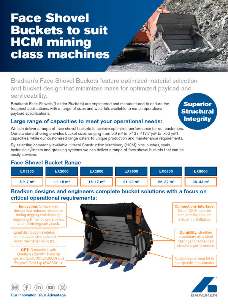 Face_Shovel_Buckets_Flyer_Bradken_Overview_flyer_130924_FA | PDF | Loader (Equipment ...