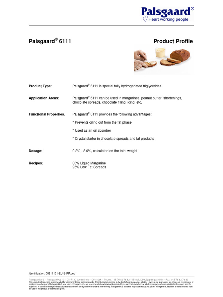 Palsgaard 6111 | PDF
