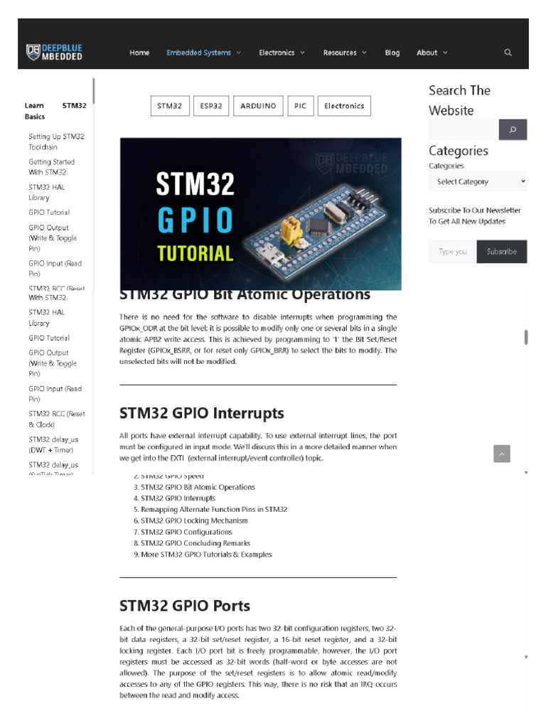 STM32 GPIO Tutorial | PDF